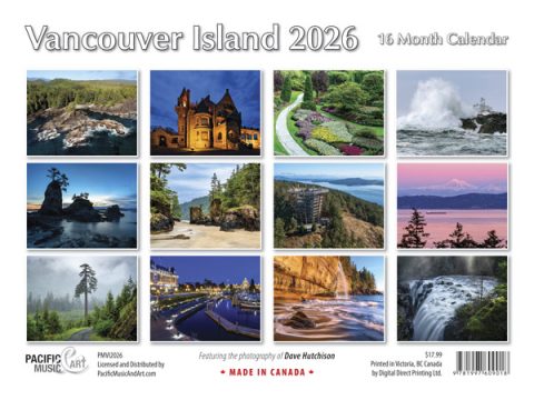 Vancouver Island 16 Month Calendar 2026 | Pacific Music And Art